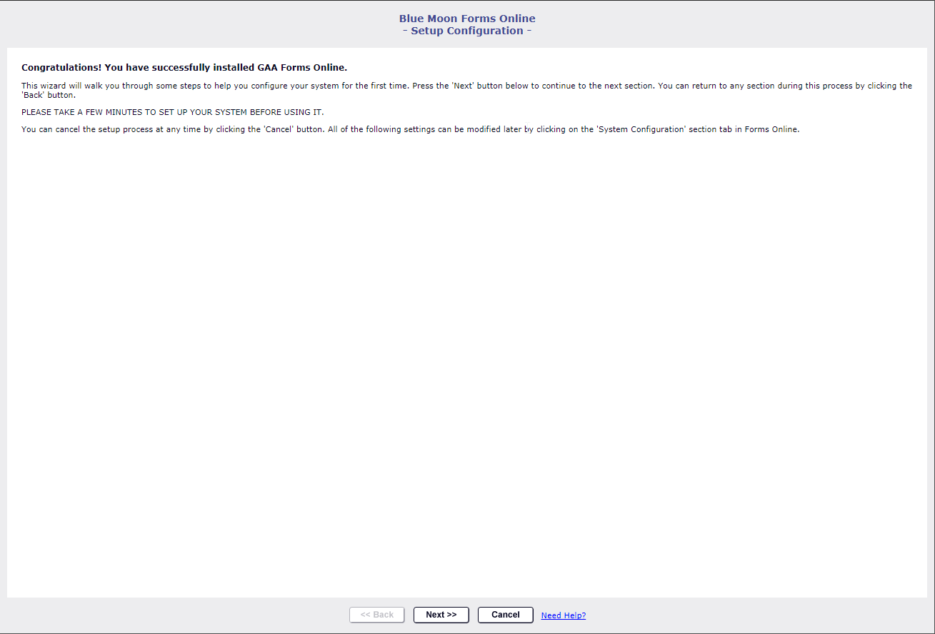 Blue Moon Software - Forms Online Help