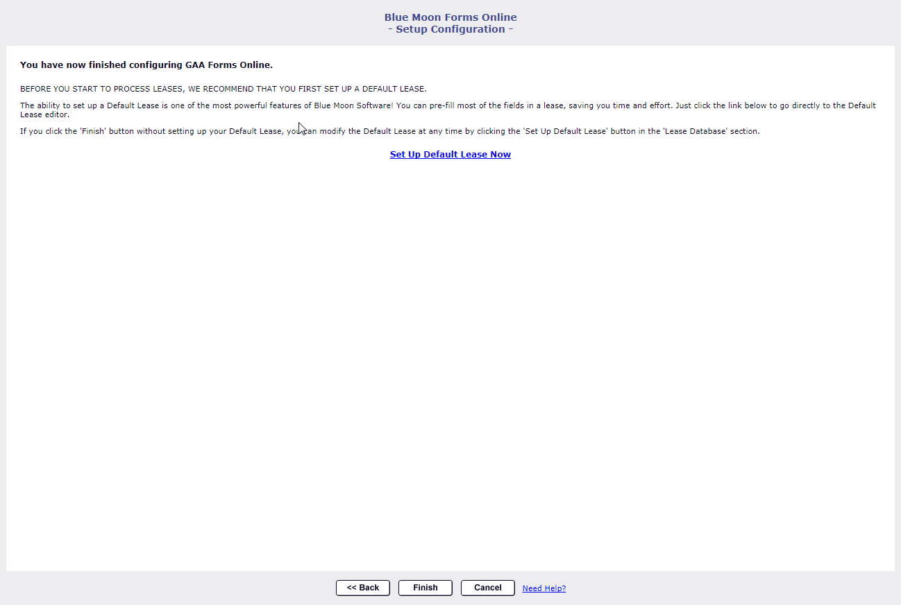 Blue Moon Software - Forms Online Help