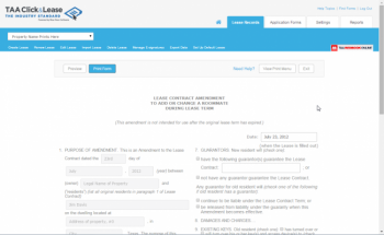 Roommate Amendment Form