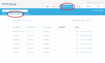 Online Rental Applications